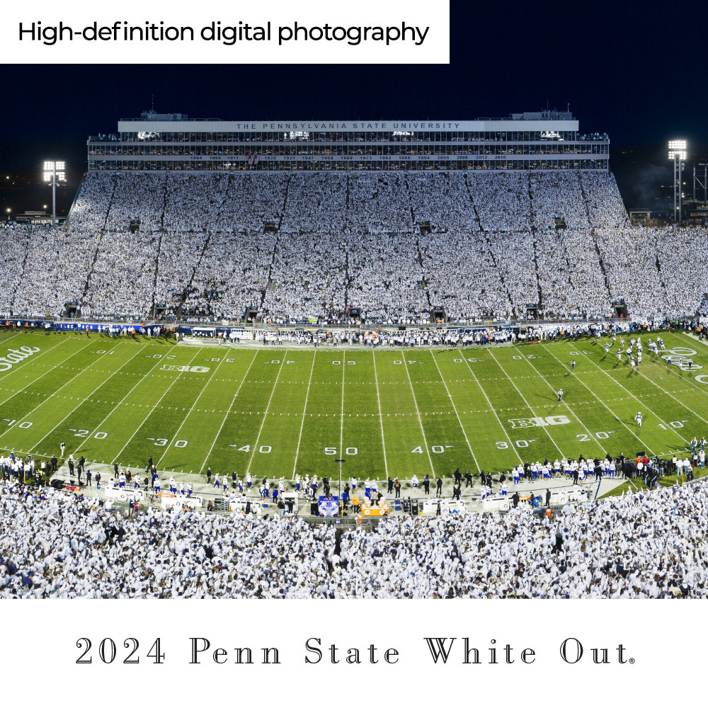 Penn State Nittany Lions 2024 White Out Panoramic Picture - Beaver ...