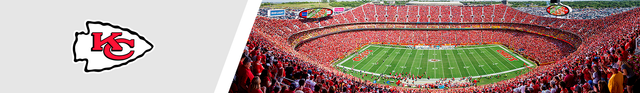 Kansas City Chiefs NFL Panoramic Posters - Fan Cave Decor