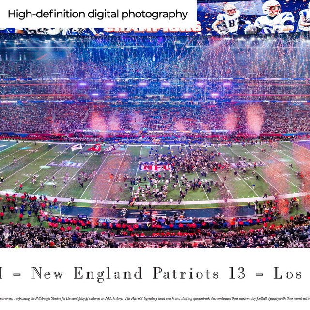 2019 Super Bowl LIII Panoramic Poster - Victory Celebration