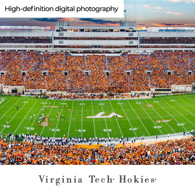 Virginia Tech Hokies Football Panoramic Poster - Lane Stadium Picture