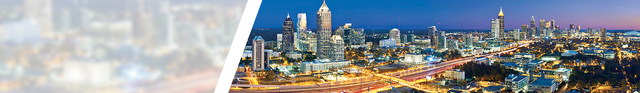 Atlanta, Georgia Panoramic City Skyline Poster Decor