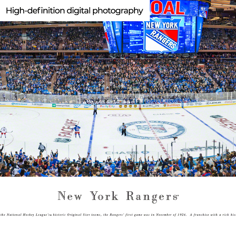 New York Rangers Panoramic Poster - Madison Square Garden