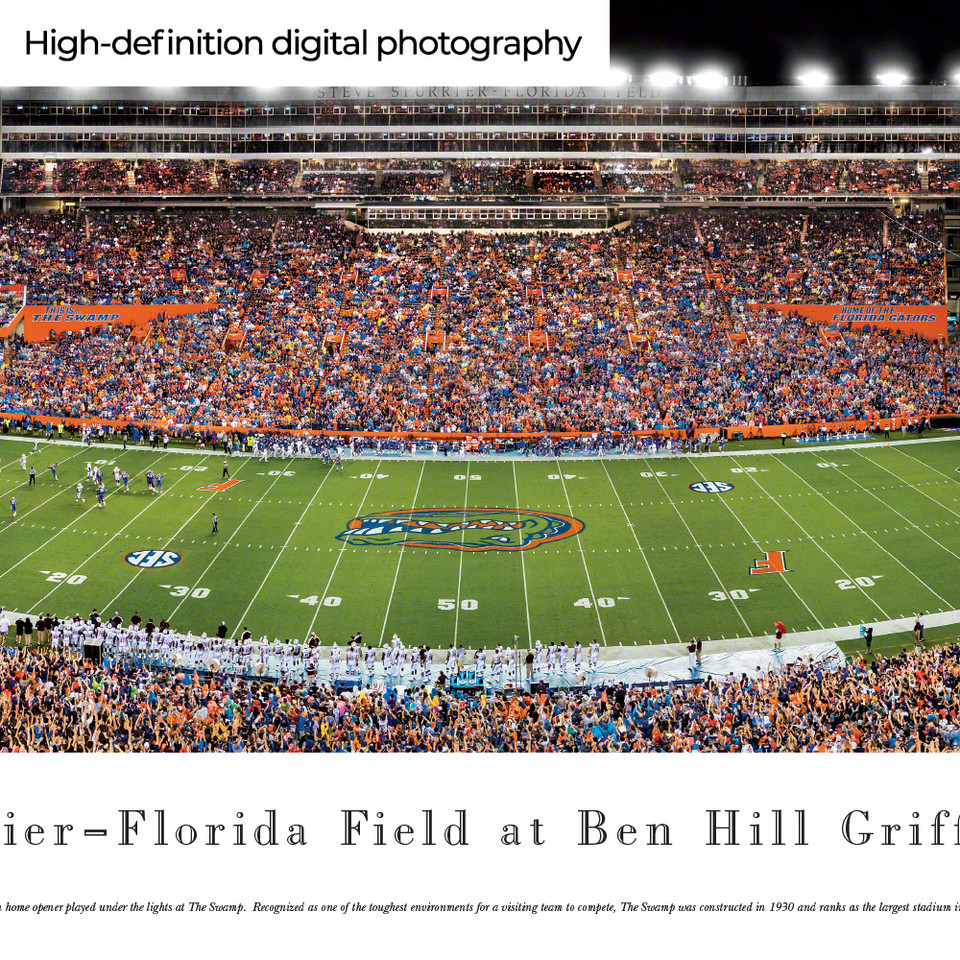 Florida Gators Football Panorama - NCAA Fan Cave Poster