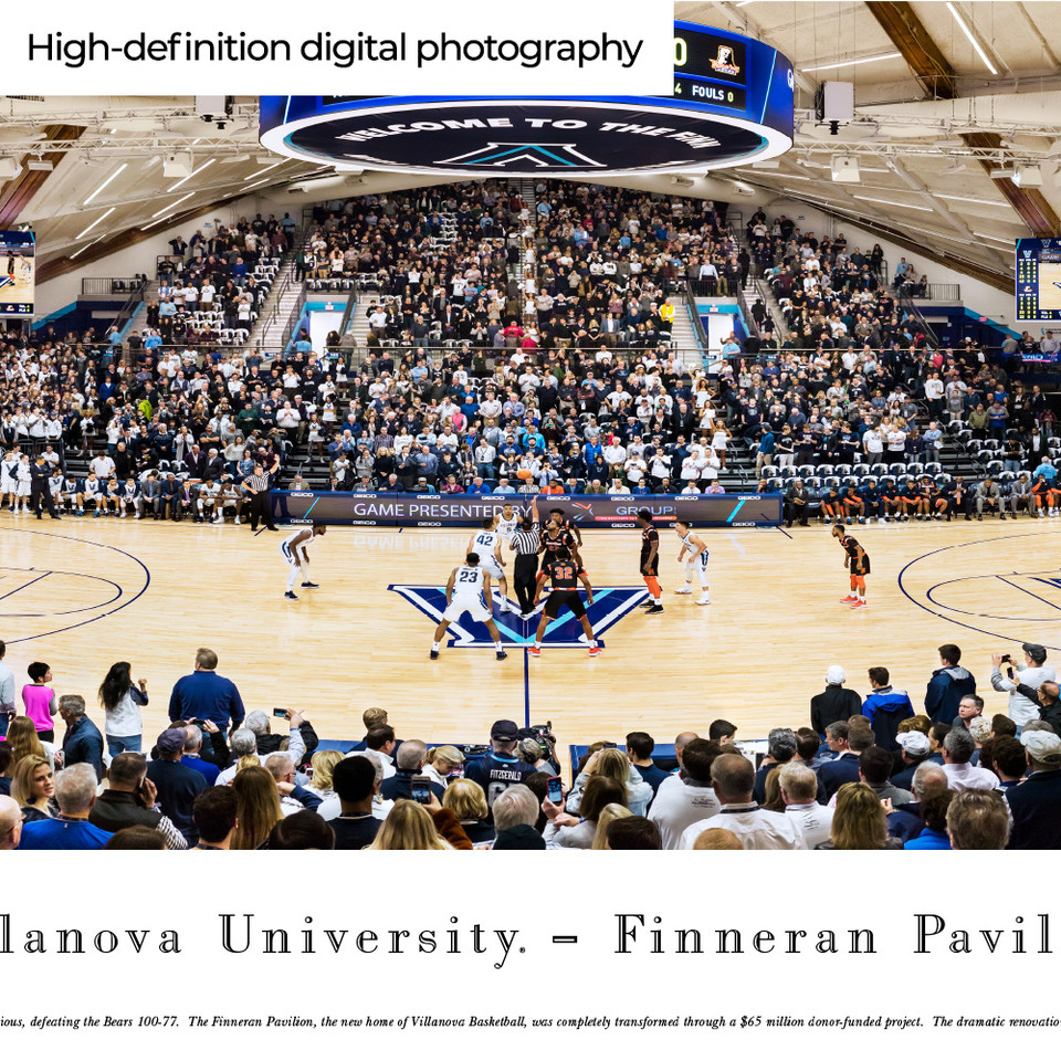 Villanova Wildcats Basketball Panoramic Poster - The Pavilion