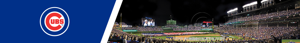 Chicago Cubs MLB Panoramic Posters - Baseball Fan Cave Decor