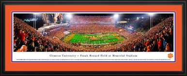 Clemson Tigers Panoramic Football Poster