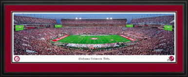 Alabama Crimson Tide Football Night Game Panoramic Picture - Bryant ...