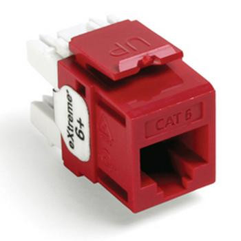 Jack Cat6+ eXtreme Red RJ45 8P8C Leviton - CableMaster.com
