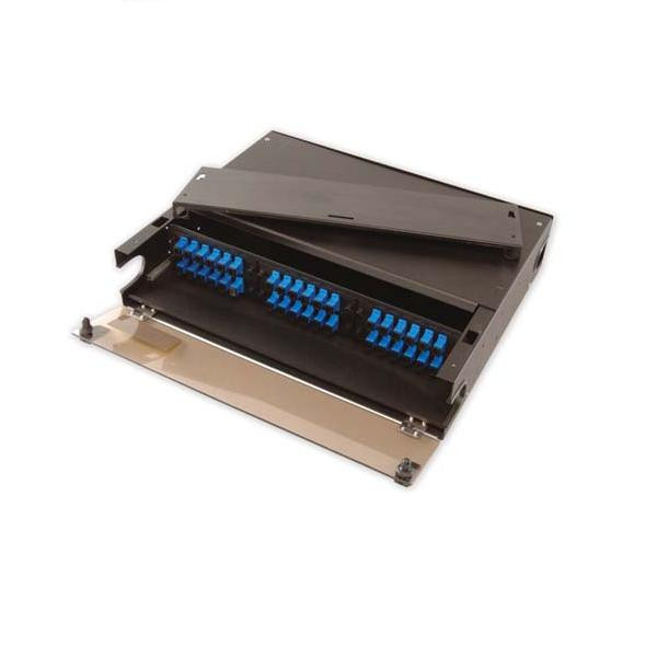 Fiber Enclosure, Rack Mount 2U, holds 6 Panels, Black - CableMaster.com
