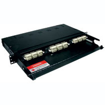 Fiber Enclosure, Rack Mount 1U, holds 3 panels, Black - CableMaster.com