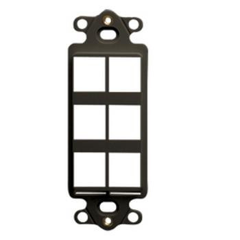 Decora Insert 6-Port Keystone Black - CableMaster.com