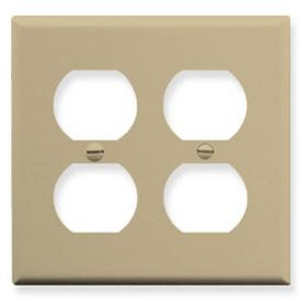 Electrical Faceplate Dual Gang Ivory - CableMaster.com