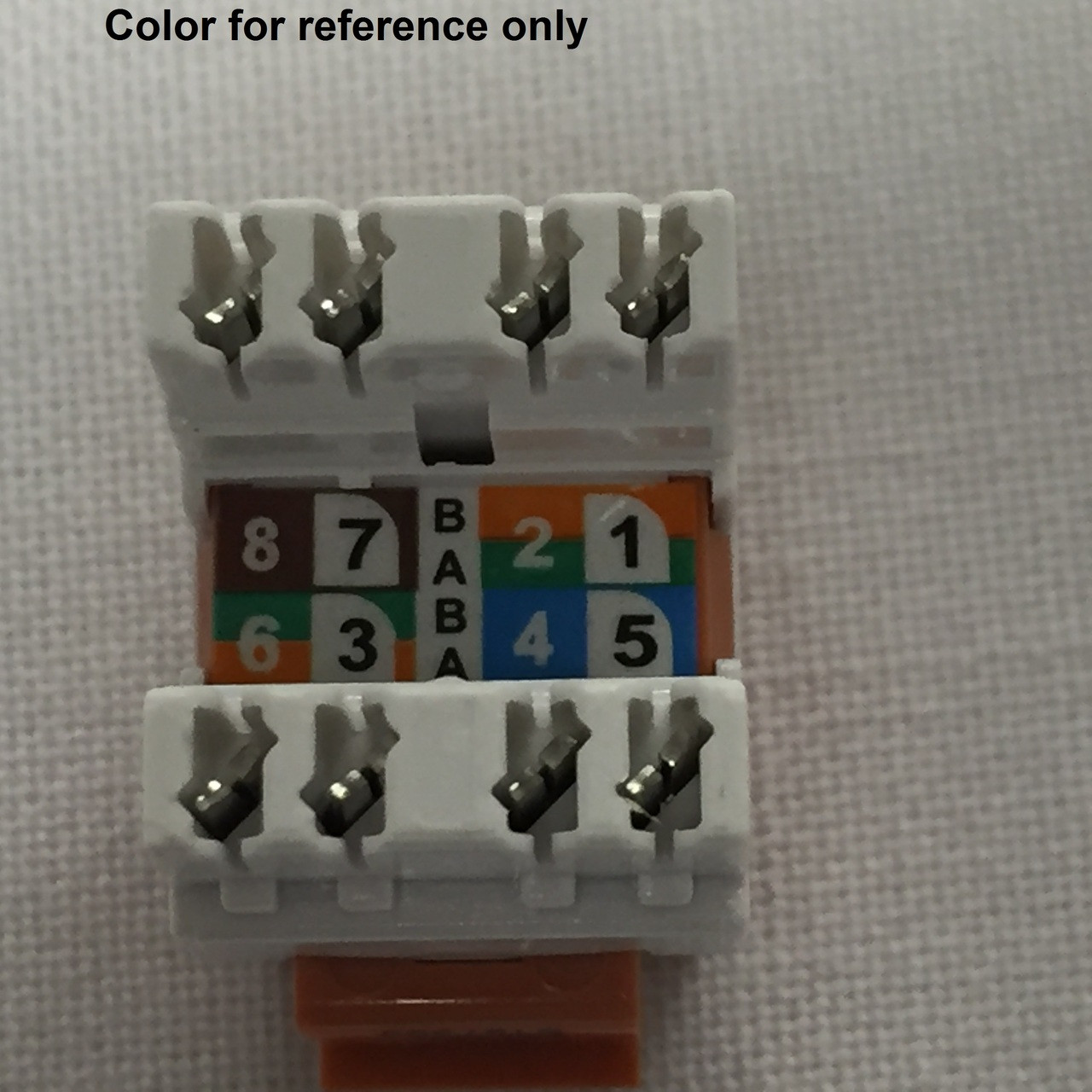 Jack CAT6 Orange RJ45 8P8C Connex, 180 Degree - CableMaster.com