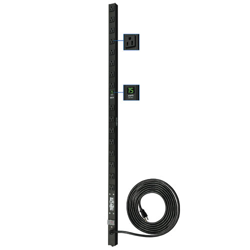 Power strip 48" 16 outlet 15' Cord Metered TrippLite - CableMaster.com