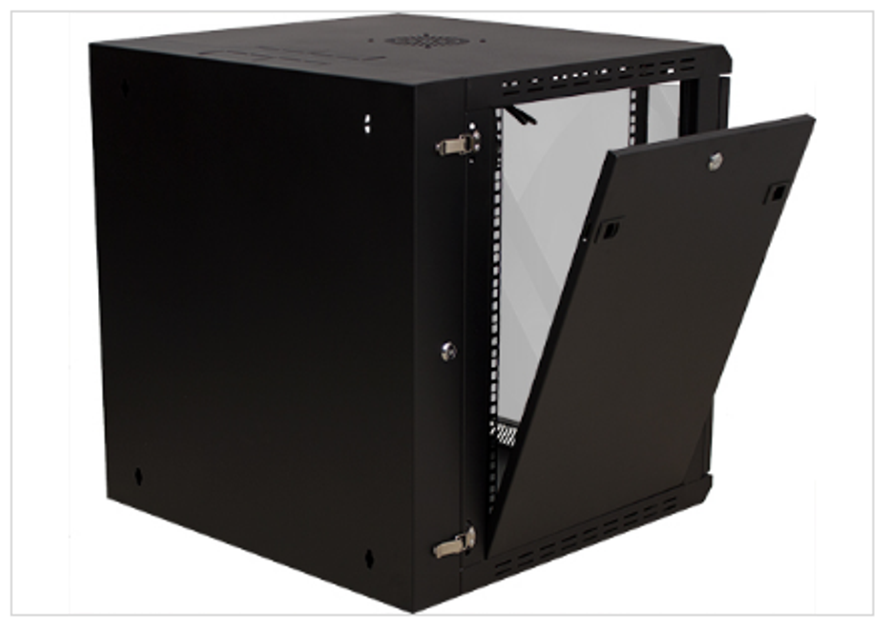 12U Wall Mount Swing Out Enclosure, 24" Depth, 132 LB Load Capacity ...