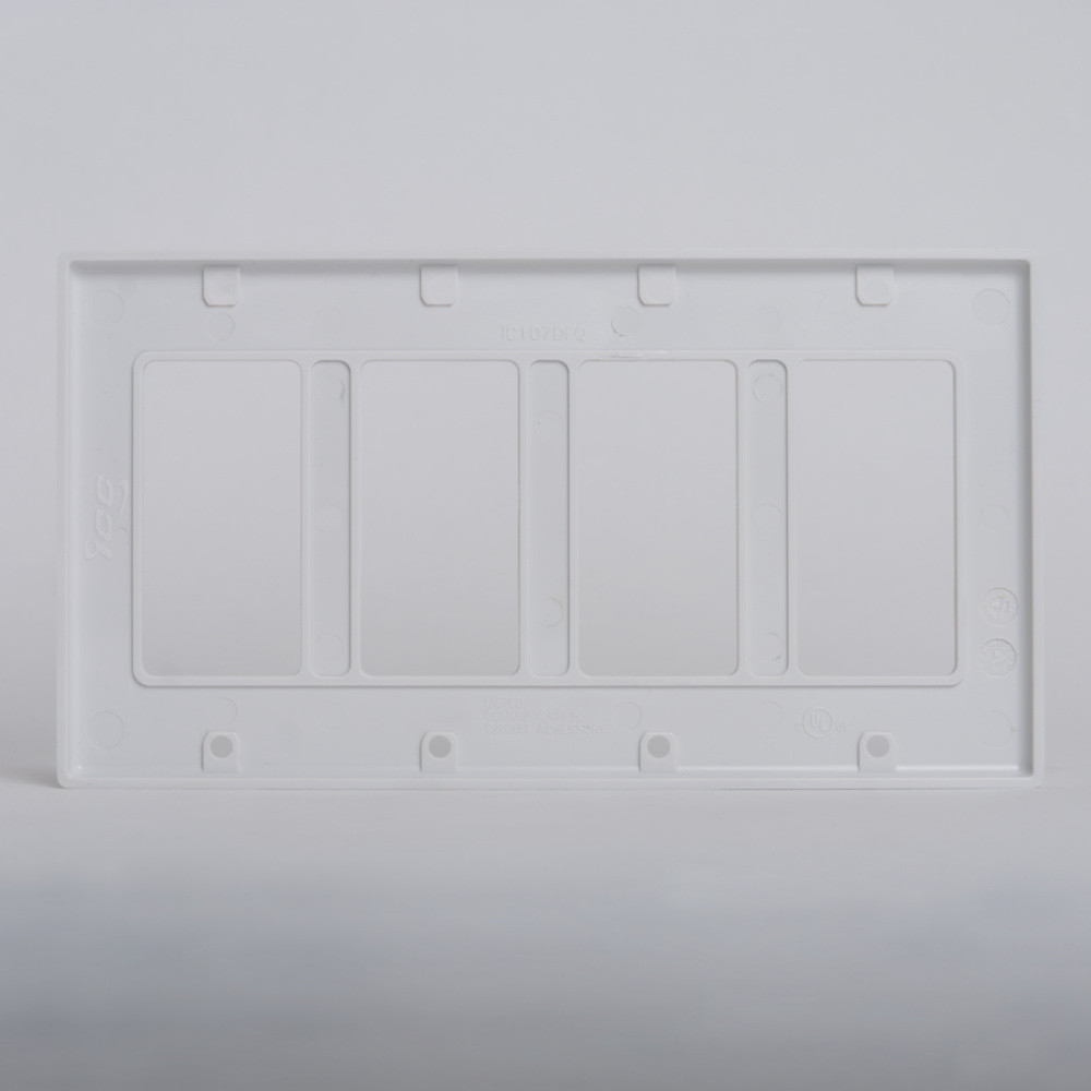 Decorex Faceplate with Four Insert Spaces in Quad Gang and White ...