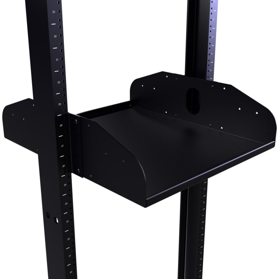 20″ Deep Heavy-Duty Double-Sided Rack Shelf in 3 RMS - CableMaster.com