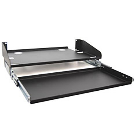 LCD Monitor Shelf with Sliding Keyboard Tray in 10-Inch Depth and 3 RMS ...