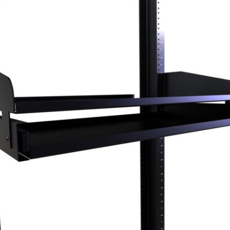 LCD Monitor Shelf with Sliding Keyboard Tray in 10-Inch Depth and 3 RMS ...