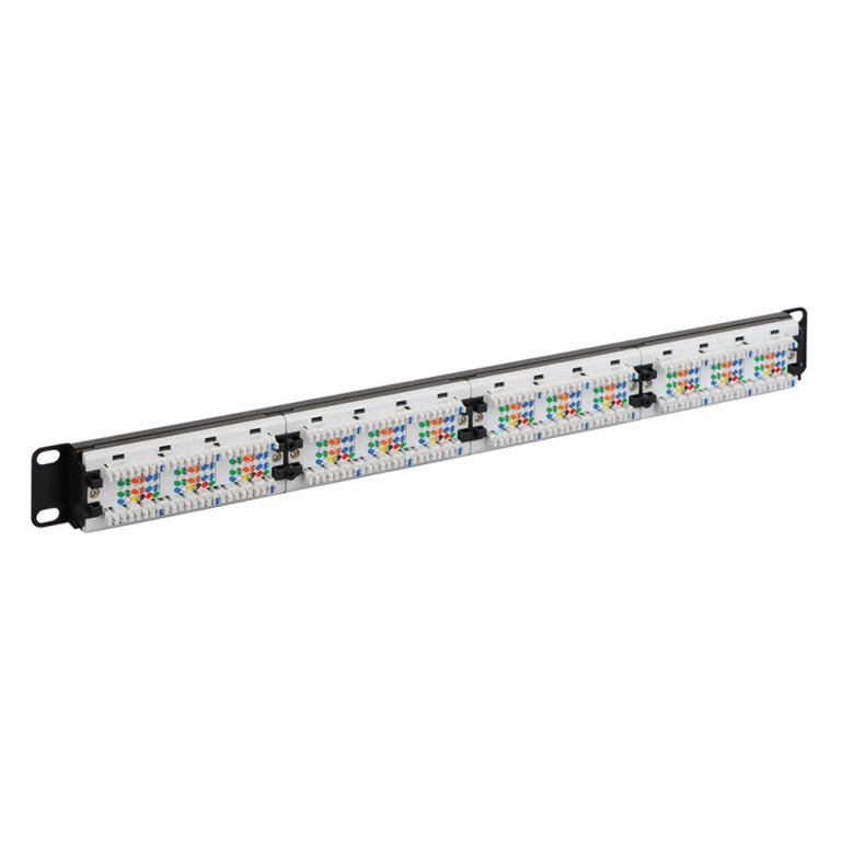 CAT6 Patch Panel with 24 Ports and 1 RMS in 6-Pack - CableMaster.com