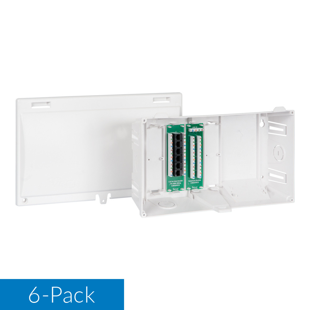 8″ Wiring Enclosure Voice and Data Combo with Cover (Model W) in 6-Pack ...