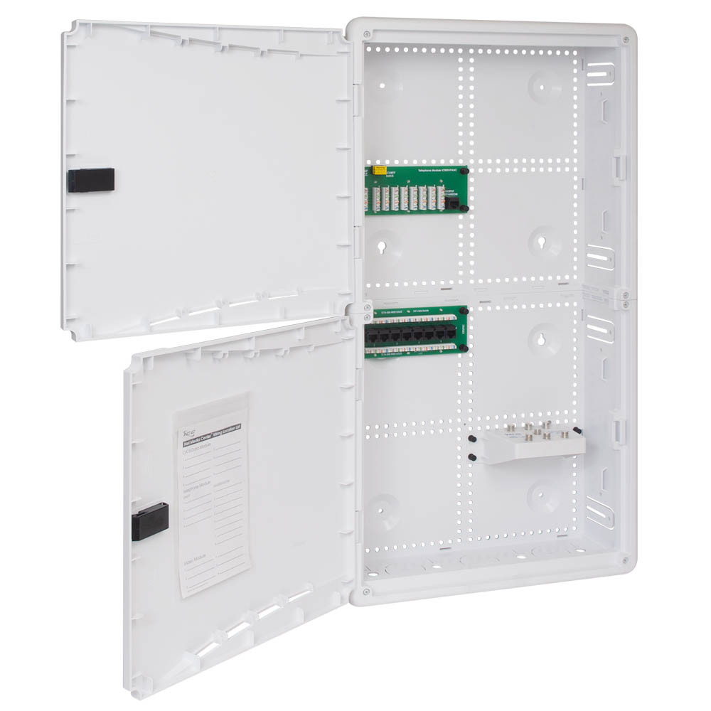 28″ Plastic Wiring Enclosure Voice, Data, and Video Combo with Doors ...