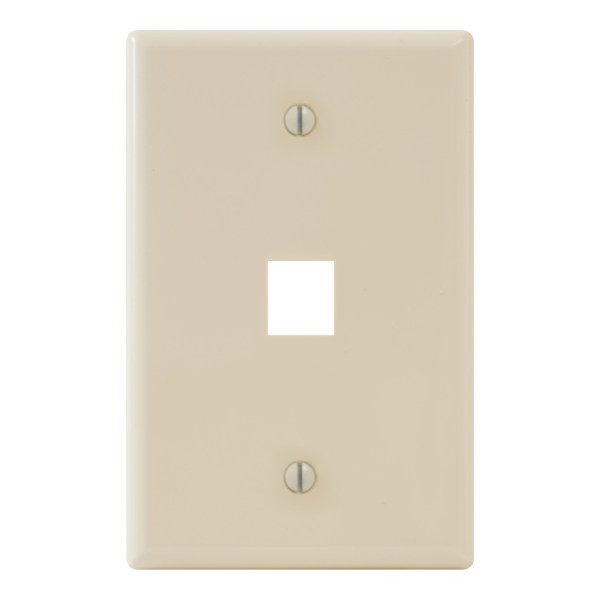 Classic Oversized Faceplate with 1 Port in Single Gang - CableMaster.com