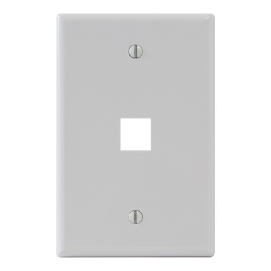 Classic Oversized Faceplate with 1 Port in Single Gang - CableMaster.com