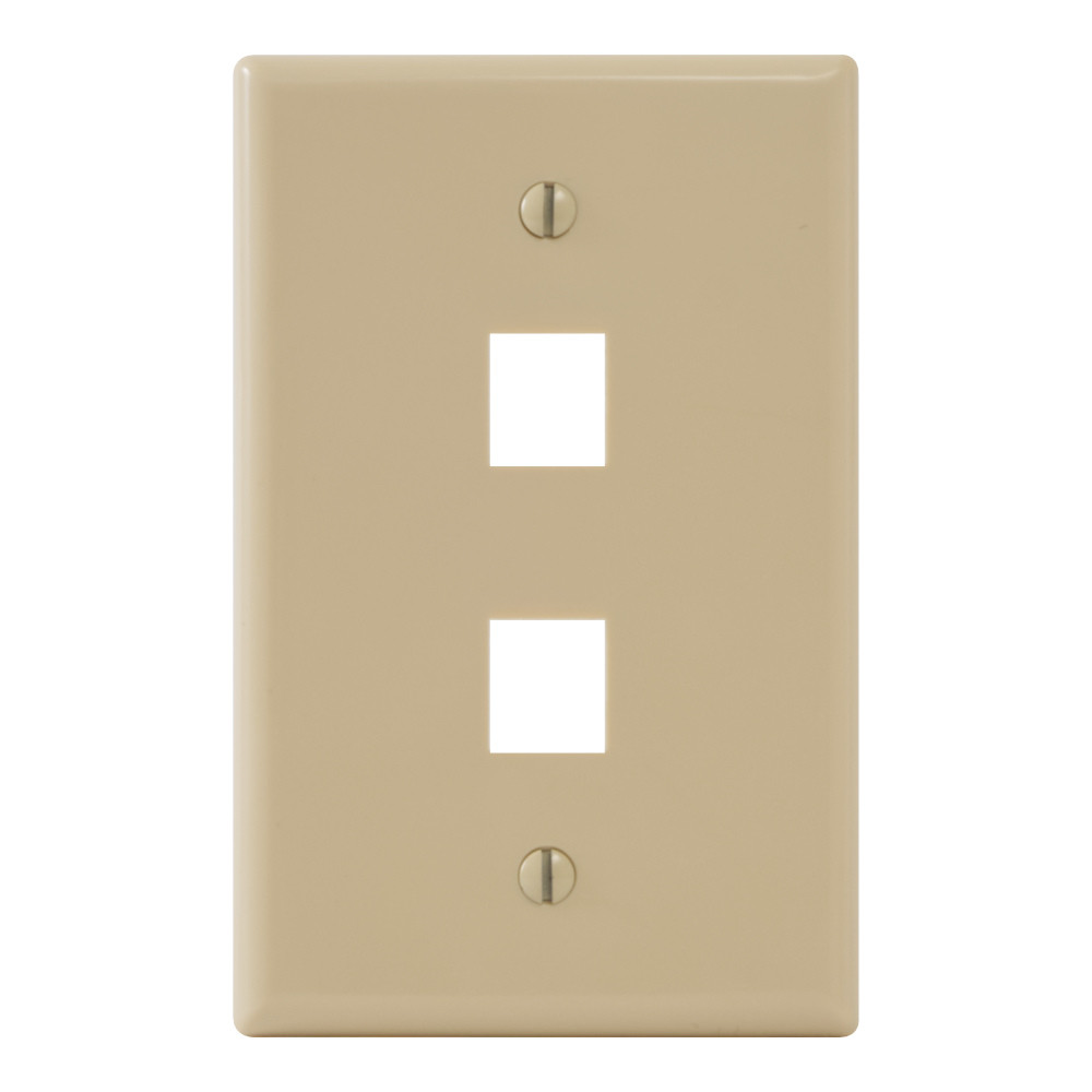 Classic Oversized Faceplate with 2 Ports in Single Gang - cablemaster.com