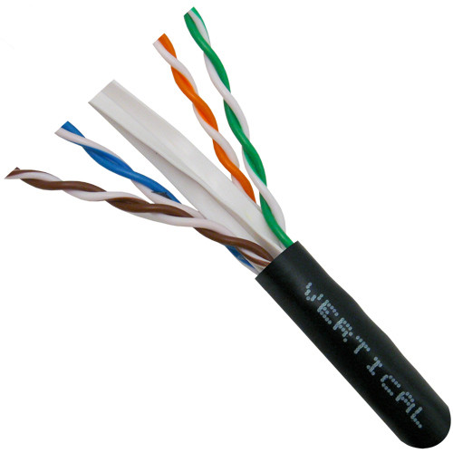 CAT6 CMX Outdoor Rated Cable UV Rated 23AWG Solid-Bare-Copper Black ...