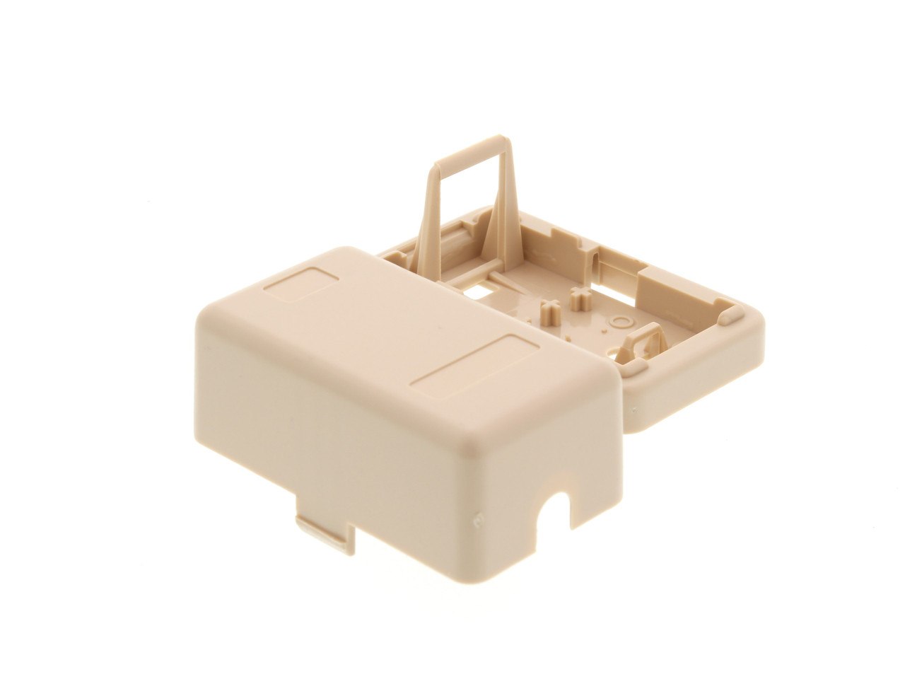Vertical Cable 1 Port Surface Mount Box - Ivory - CableMaster.com