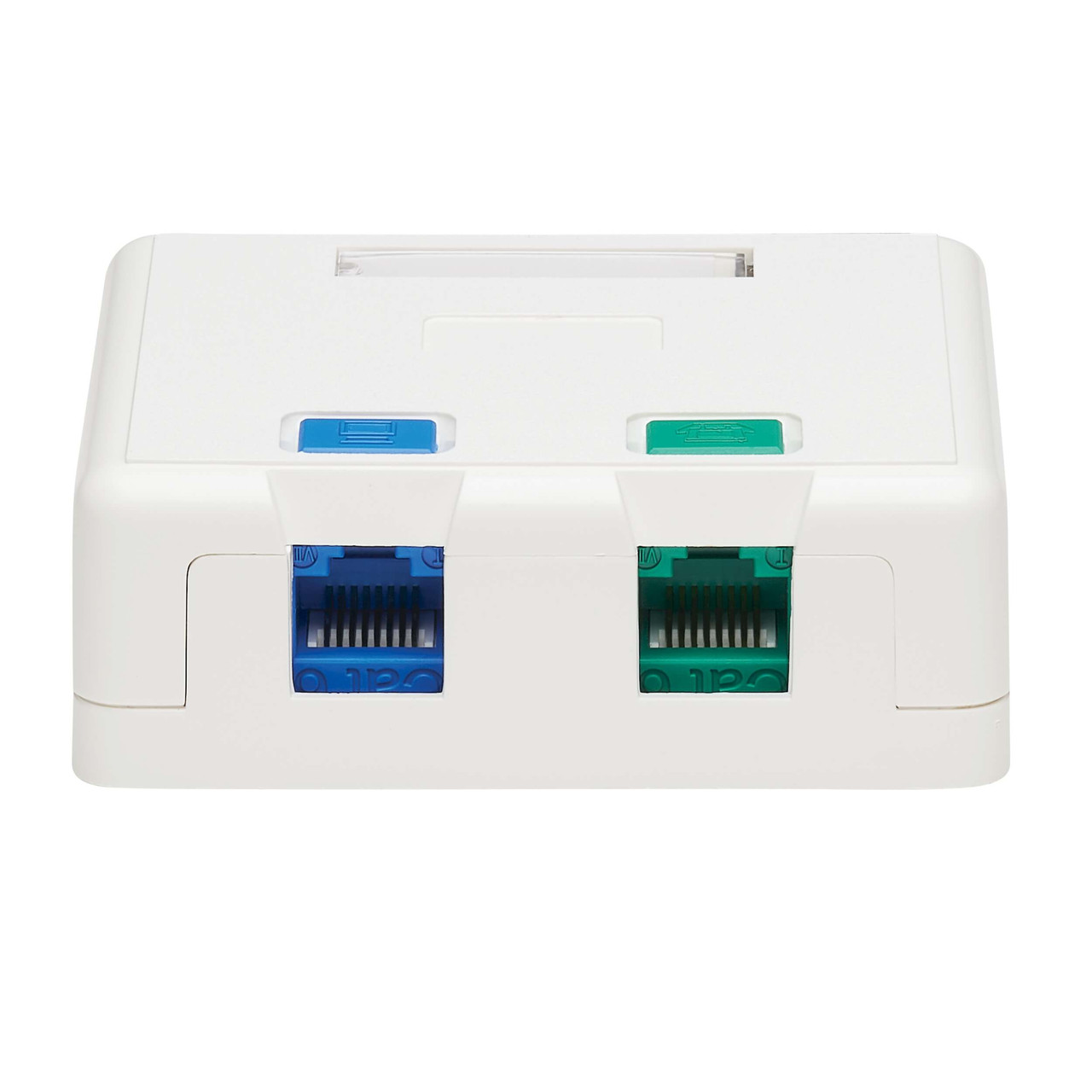 Vertical Cable Surface-Mount Box for Keystone Jacks - 2 Ports, White ...