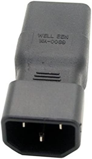 C14 Male to C19 Female AC Adapter Golbalma Black Power Cord Connector ...