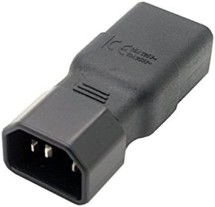 C14 Male to C19 Female AC Adapter Golbalma Black Power Cord Connector ...