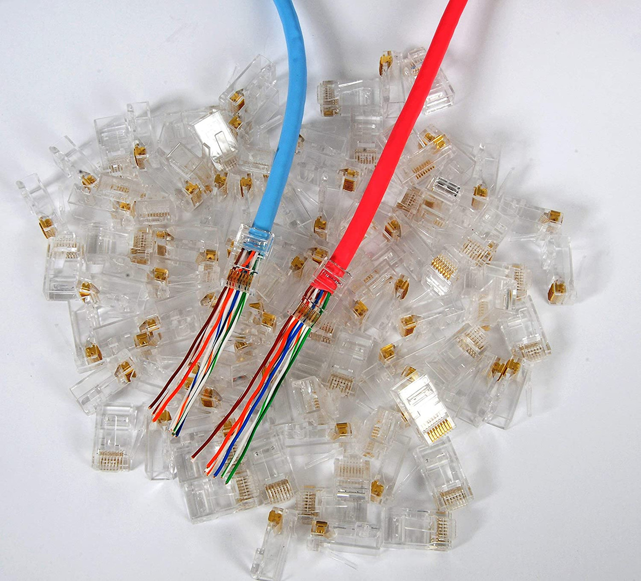 RJ45 8P8C CAT6 Platinum Connector End Pass Through Ethernet One-Piece ...