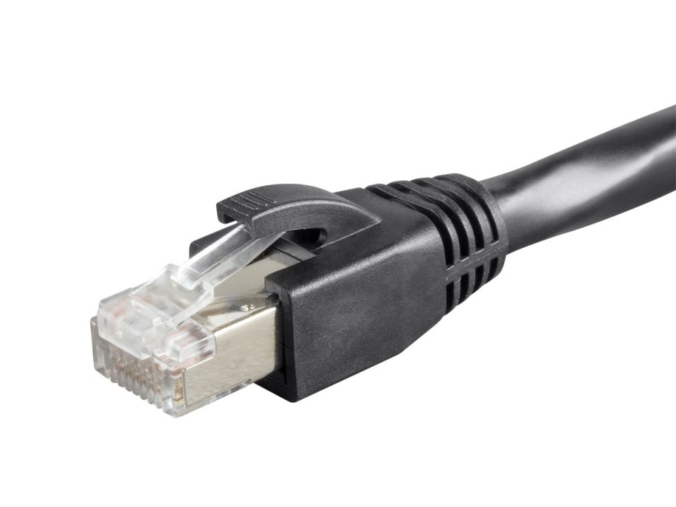Cat6 14 feet Shielded Plenum rated Ethernet Network Cable, Black ...