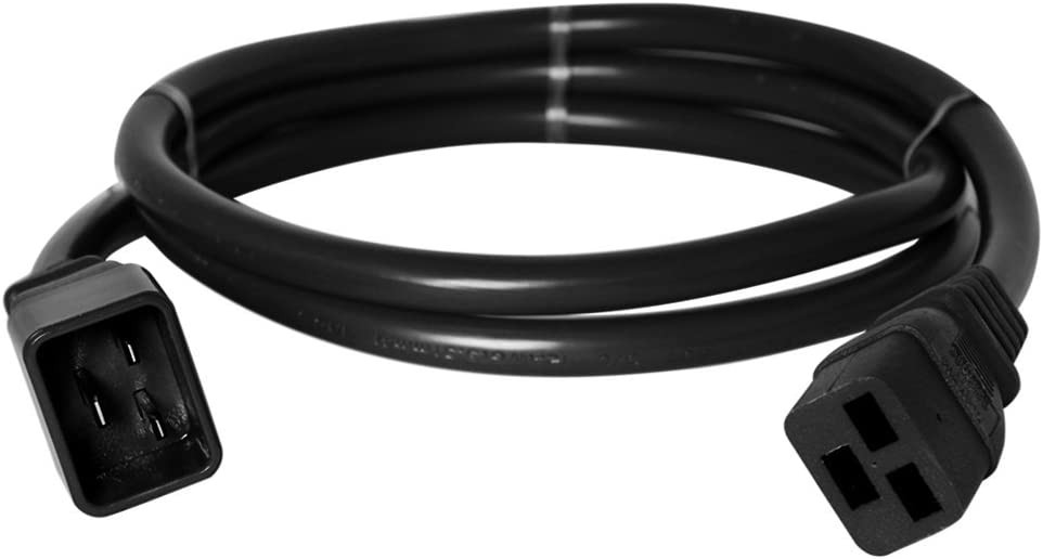 C20 to C19 Power Cord, 20A, 250V, 12/3 SJT, 2 Foot - CableMaster.com