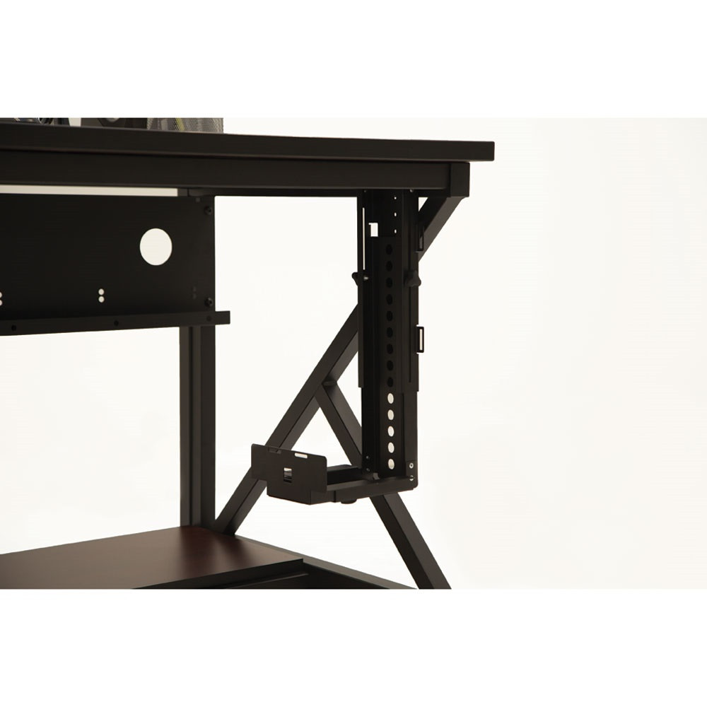 Adjustable Desktop CPU Bracket Under Desk 60 lbs. Rating - CableMaster.com