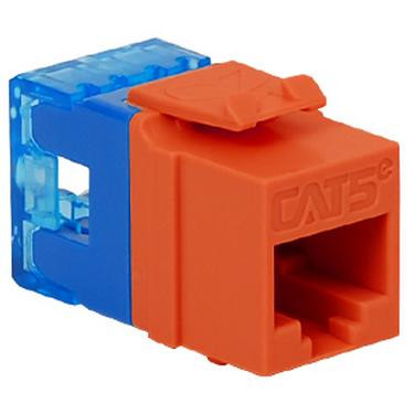 Jack RJ45 High Density (HD) CAT 5E 8P8C Orange ICC - CableMaster.com