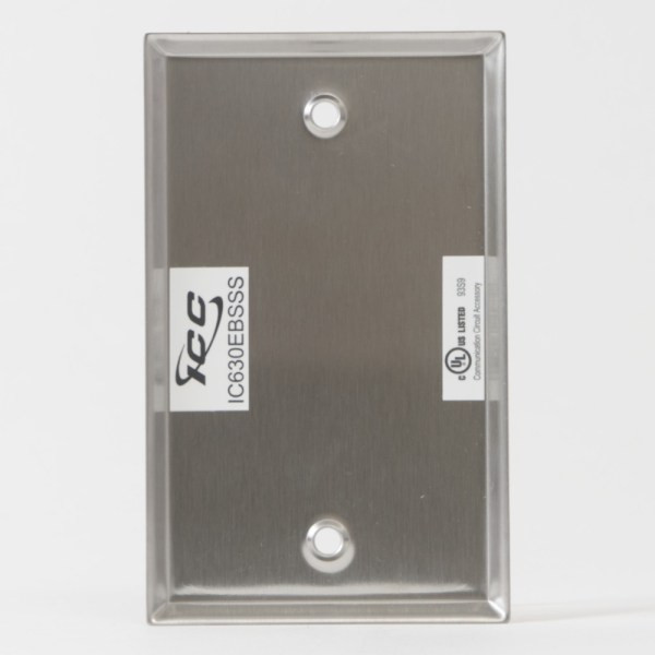 Stainless Steel Faceplate Blank in Single Gang - CableMaster.com