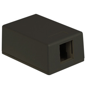 Surface Mount Box with 1 Port-Black - Single - CableMaster.com