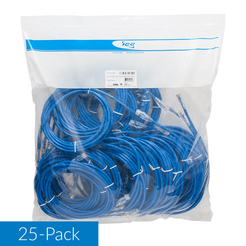 CAT6 Clear Boot Patch Cord - 10FT - 25-Pack - CableMaster.com