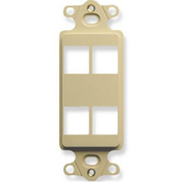 Decora Insert 4-Port Keystone Ivory - CableMaster.com