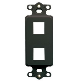Decora Insert 2-Port Keystone Black - CableMaster.com