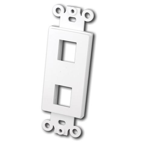 Decora Keystone type inserts, 2 port, white - CableMaster.com