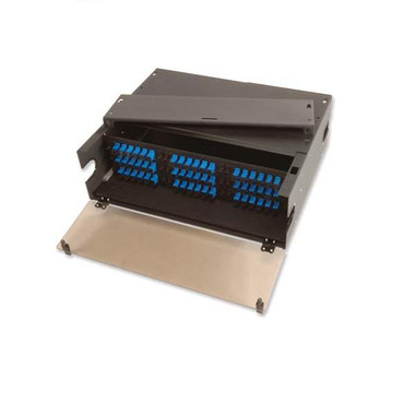 Fiber Enclosure, Rack Mount 3U, holds 9 Panels, Black - CableMaster.com