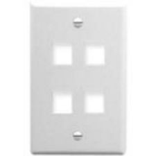 Face Plate 4 Port White Oversized ICC - CableMaster.com