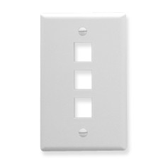 Face Plate 3 Port White ICC - CableMaster.com