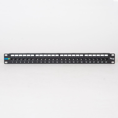CAT5e Feed-Through Patch Panel with 24 Ports in 1 RMS - CableMaster.com