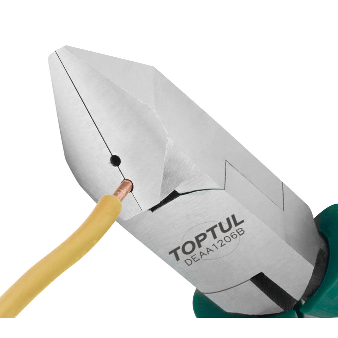 Toptul DEAA1206B Slant Edge Cutting Pliers with Wire Stripper 6"